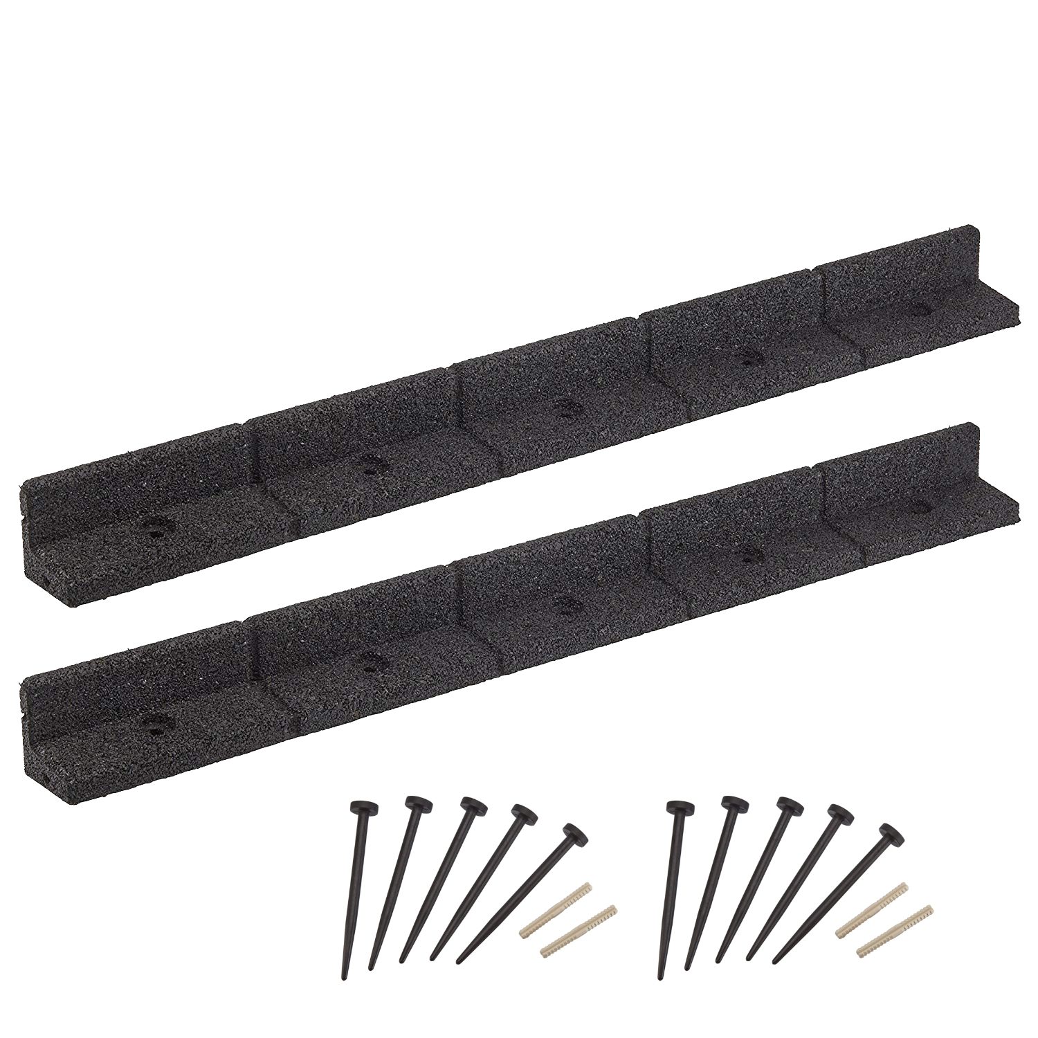Easy-Edge Garden Edging | Rubber Garden Border | Midnight Black Packs